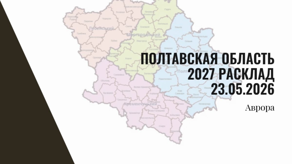 Полтавская область 2027 Расклад 23.05.2026