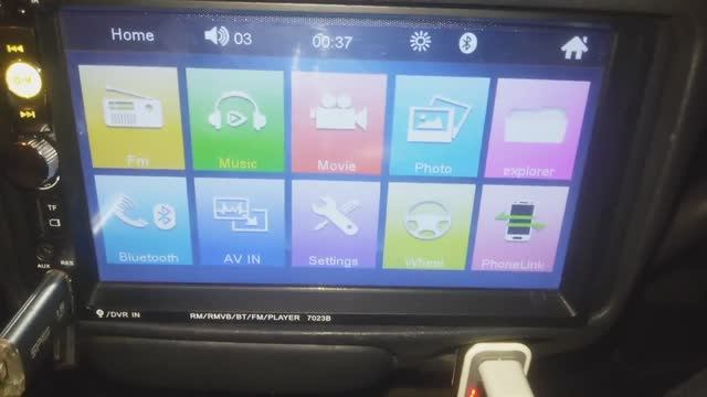Установка китайской магнитолы Podofo 7023B в тойоту витц 2003г