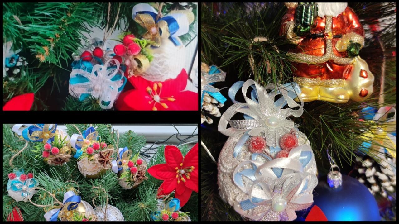 Реставрация новогодних шаров 🎄 Как обновить старые игрушки? Мастер-класс