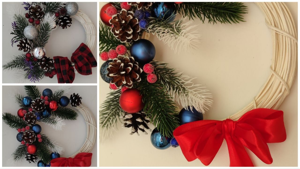 Рождественский венок своими руками 🎄 Быстрый мастер-класс | Christmas Wreath DIY