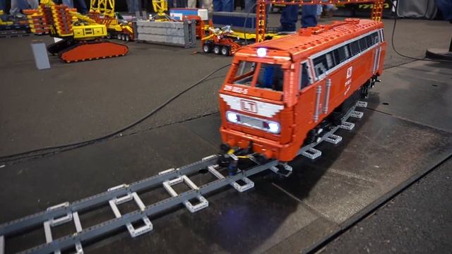 LEGO trucks, trains and excavators at Bricking Bavaria 2025