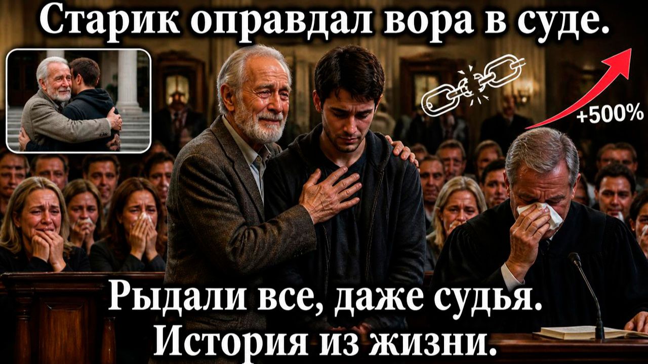 Старик оправдал вора в суде. Рыдали все, даже судья. История из жизни.
