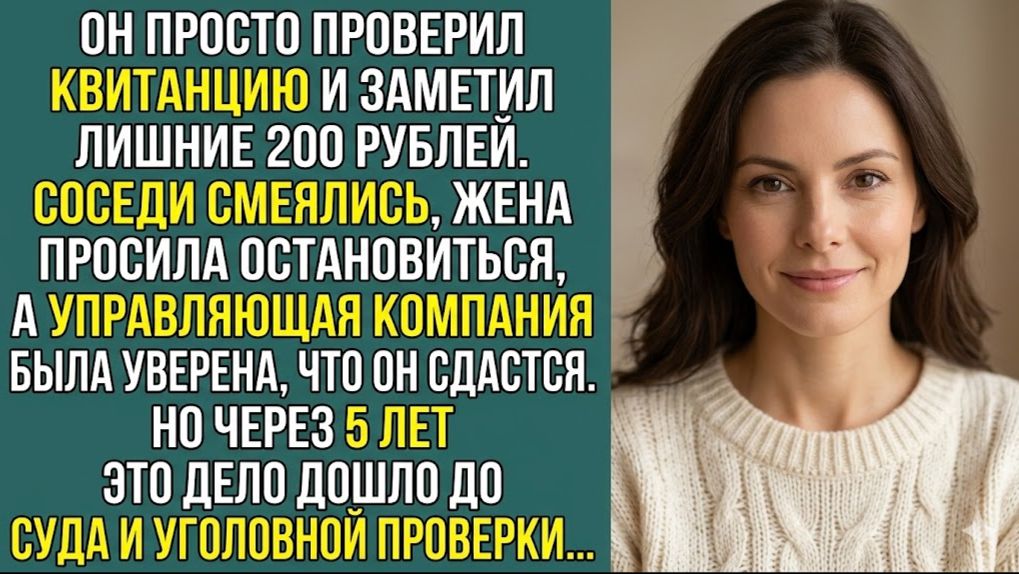 Истории из жизни: ОН ЗАМЕТИЛ ЛИШНИЕ 200 РУБЛЕЙ В КВИТАНЦИИ И РАЗОРИЛ УПРАВЛЯЮЩУЮ КОМПАНИЮ
