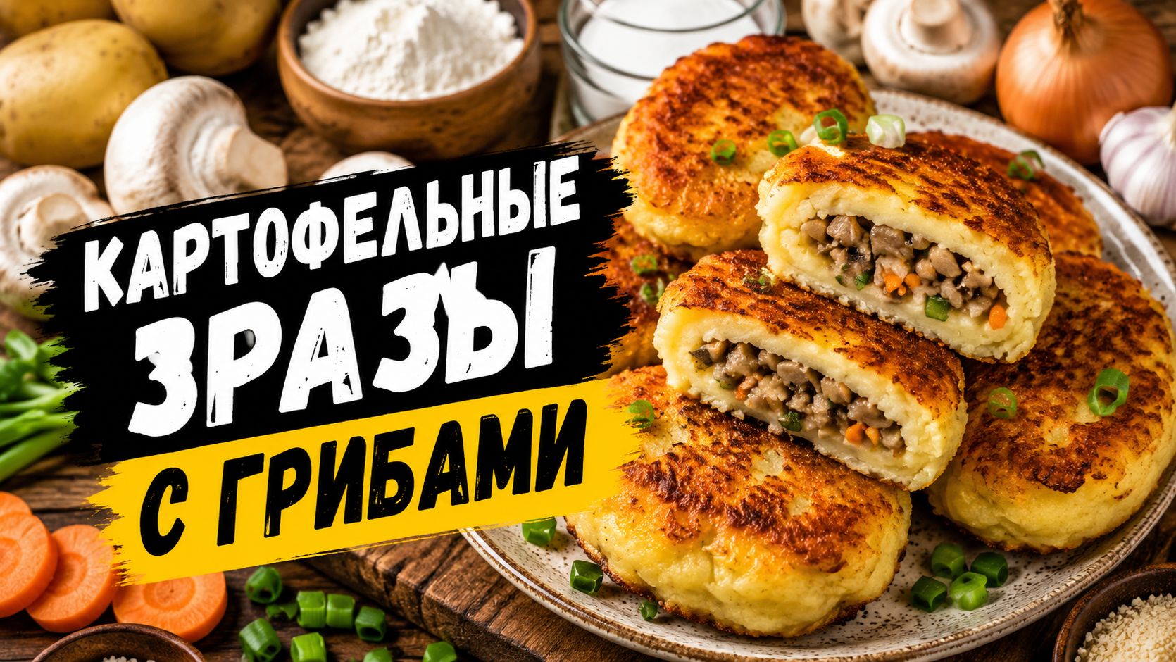 Картофельные зразы с грибами