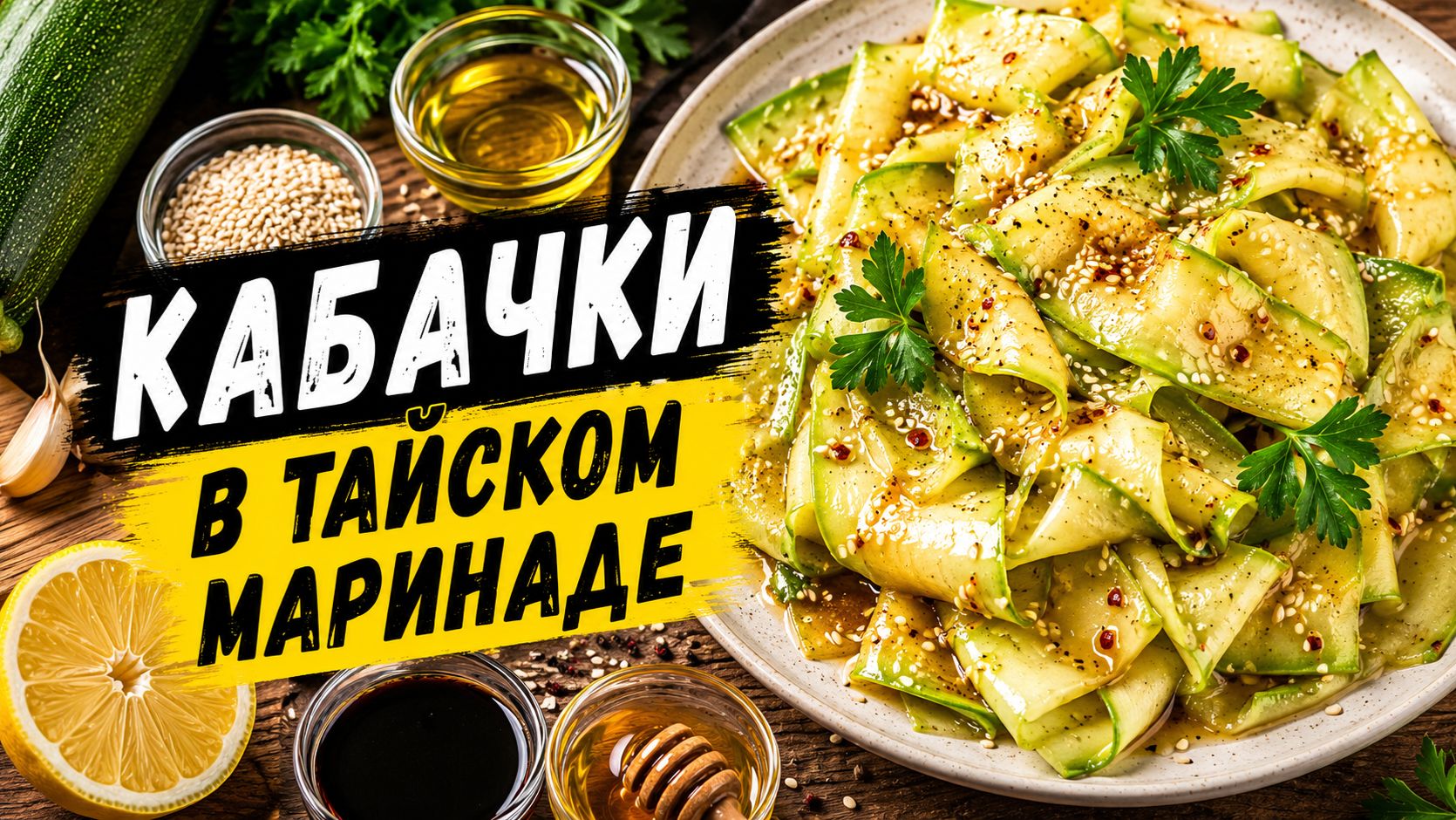 Кабачки в тайском маринаде