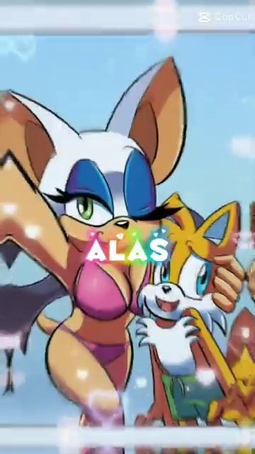 Tails x RougeMi corazon es tuyo #tailsthefox #tails #tailsprower #rouge #rougethebat #loquendocity