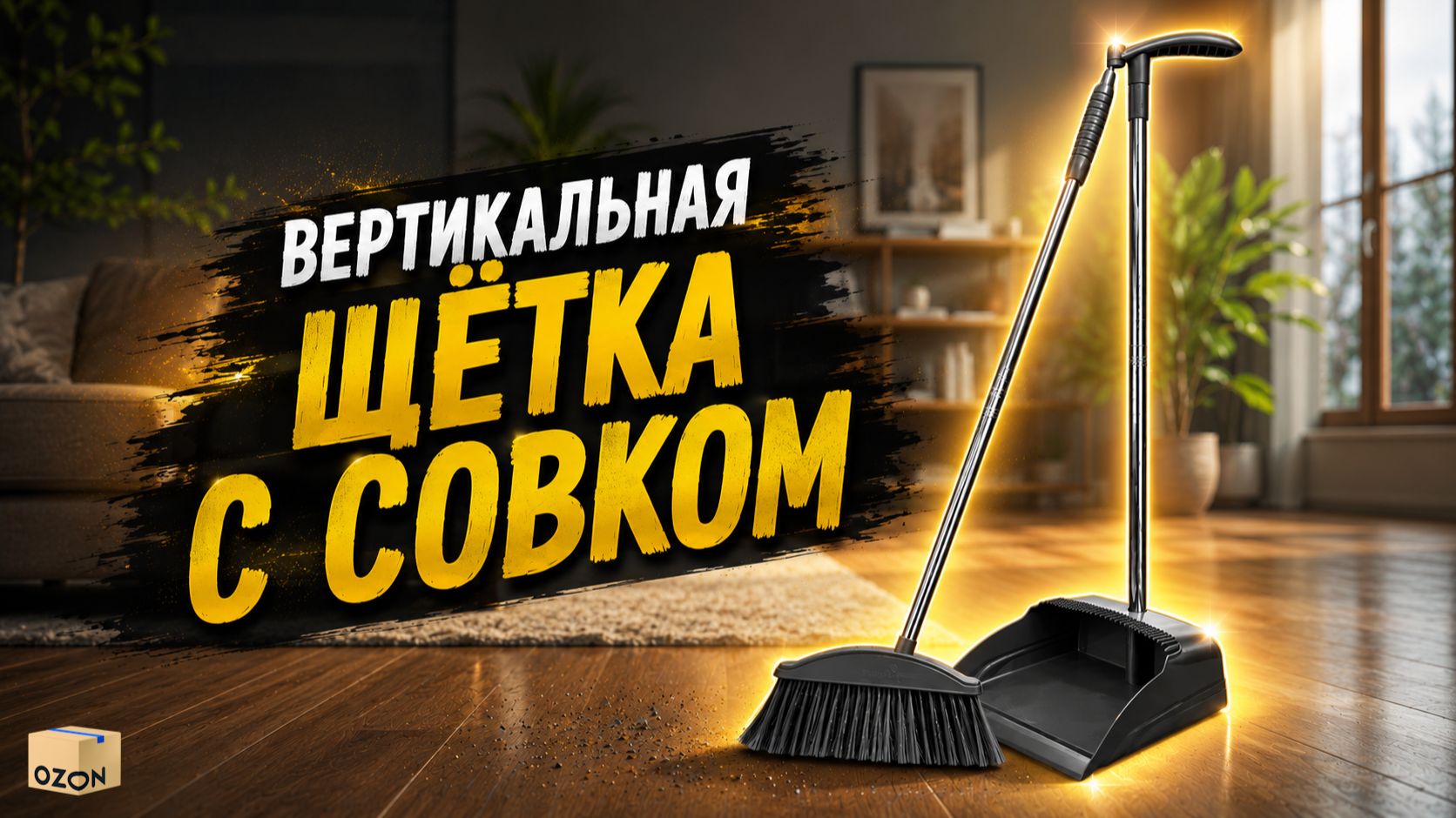 Комплект для уборки: вертикальные совок и щётка 🧹