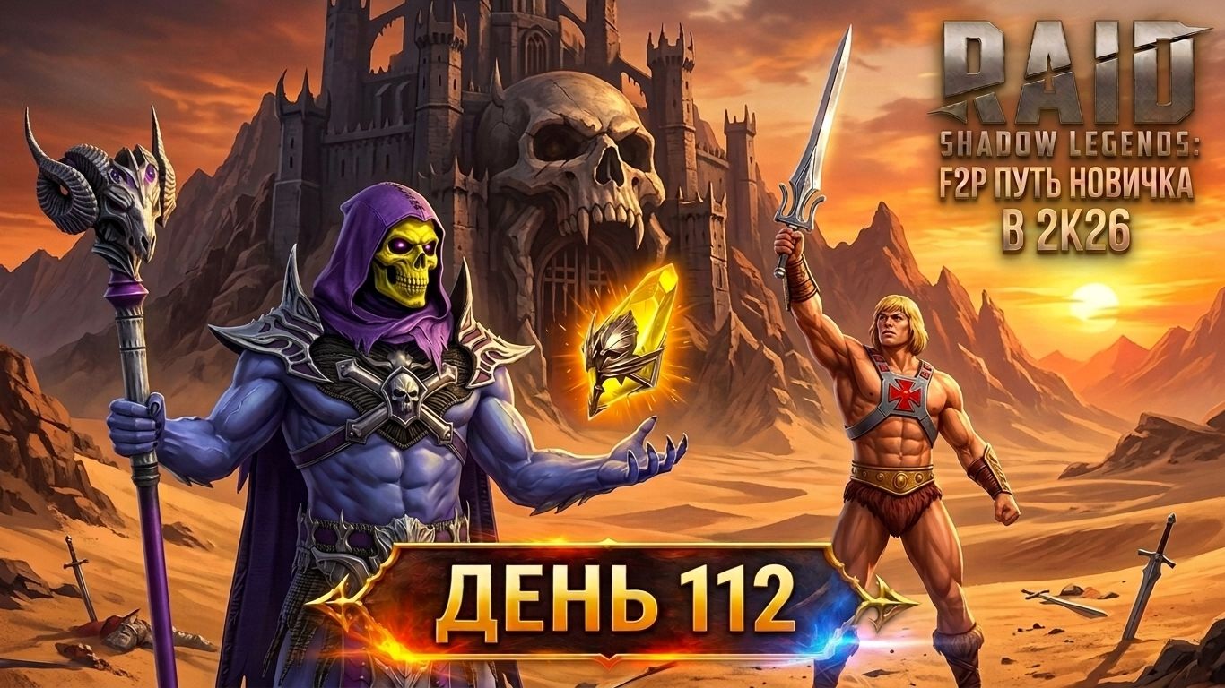 Возвращение Скелетора! Тестирую новых героев! 112 день. Путь новичка в Raid Shadow Legends в 2K26