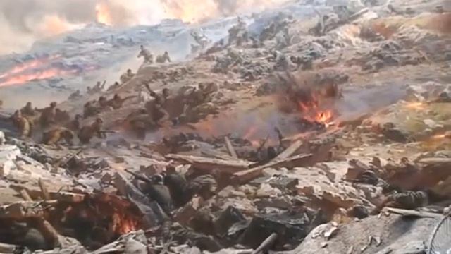 Diorama "Sturm Sapun Berge" auf Deutsch, Sevastopol