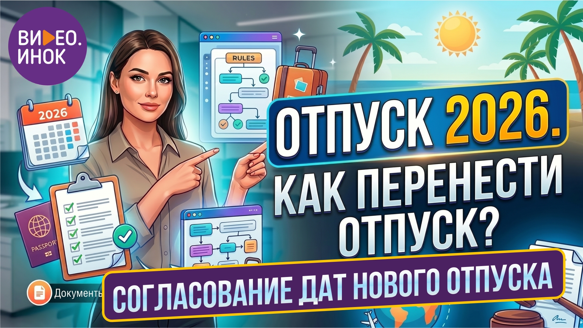 Отпуск 2026. Как правильно перенести отпуск? Согласование дат нового отпуска