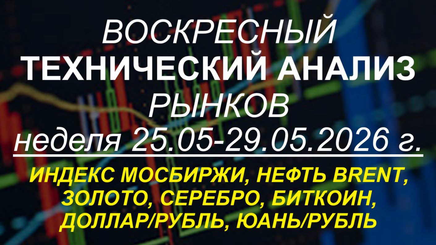 Воскресный технический анализ рынков на неделю 25-29.05.2026 г.