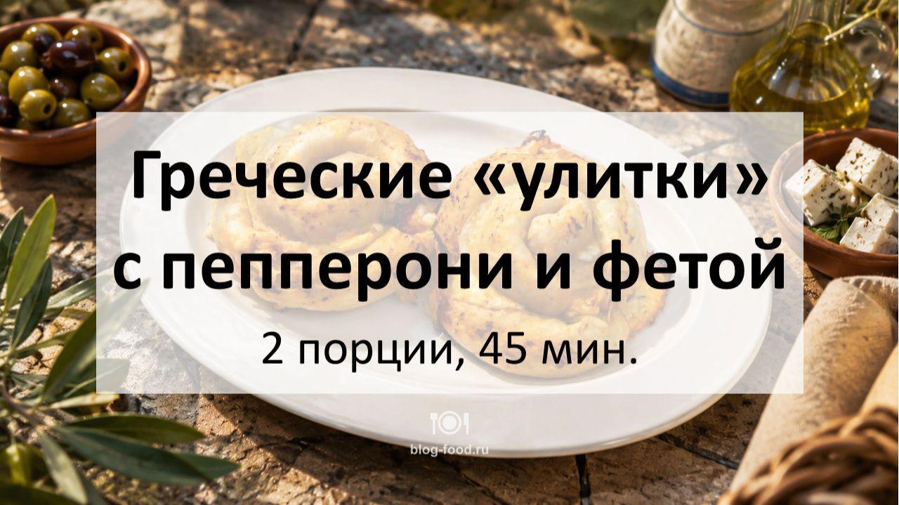 Греческие «улитки» с пепперони и фетой