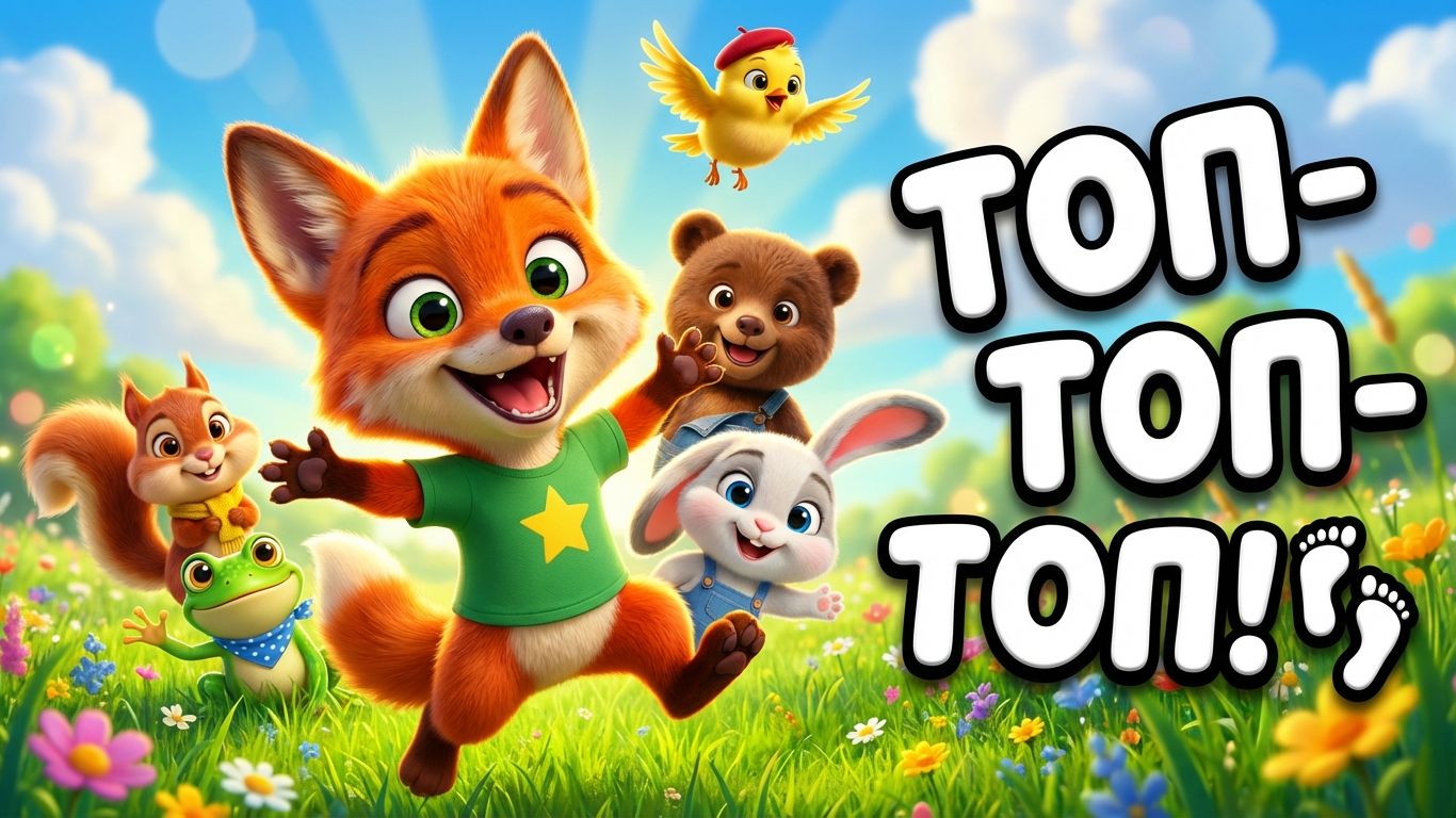 🦊 Рыжик — Топ-топ-топ! 🎵 Весёлая песенка для самых маленьких