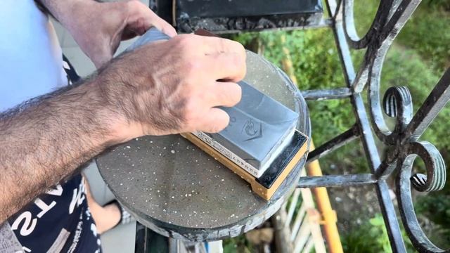 Заточка кухонных ножей и тест работы камня Naniwa Chosera 400 grit