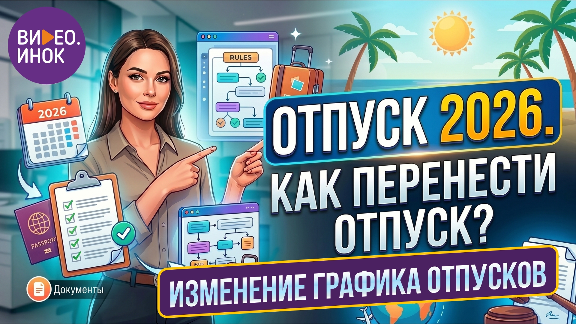 Отпуск 2026. Как правильно перенести отпуск? Изменение графика отпусков