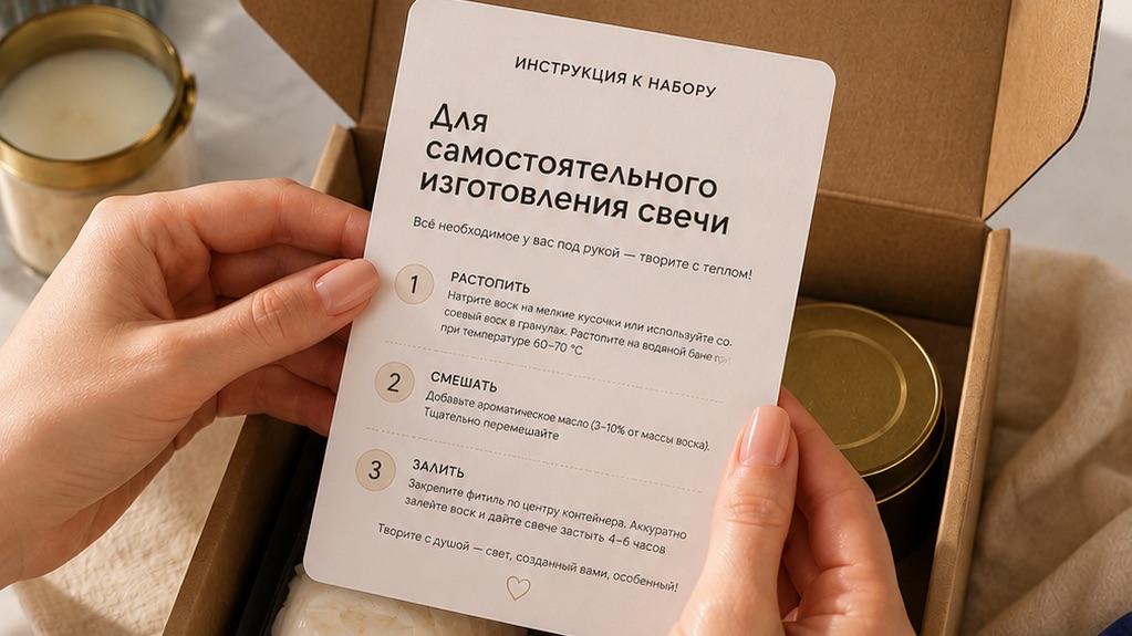 Набор по созданию свечи своими руками.
