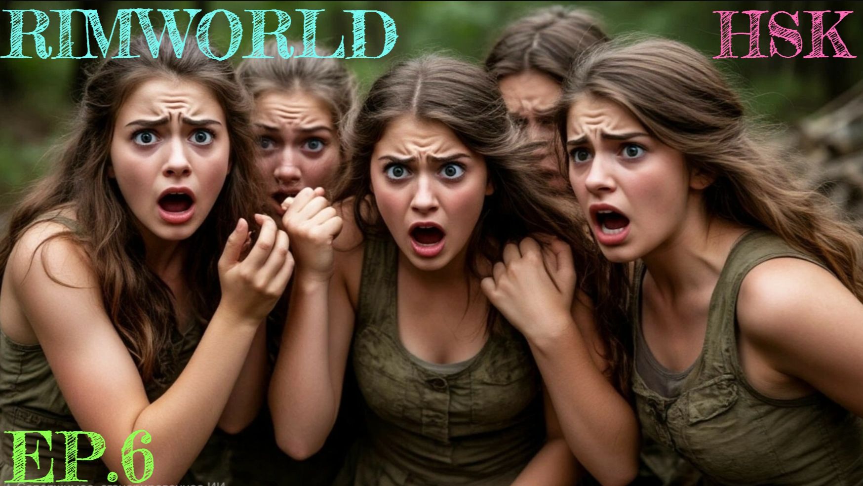 RimWorld HSK | 6 серия | Племя. Пять девочек и первое нападение |