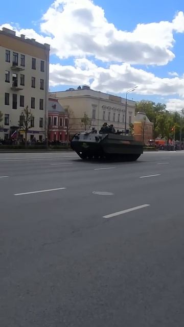 День Победы 9 мая Военная техника на Садовом кольце после  парада. Москва Фрагмент 22