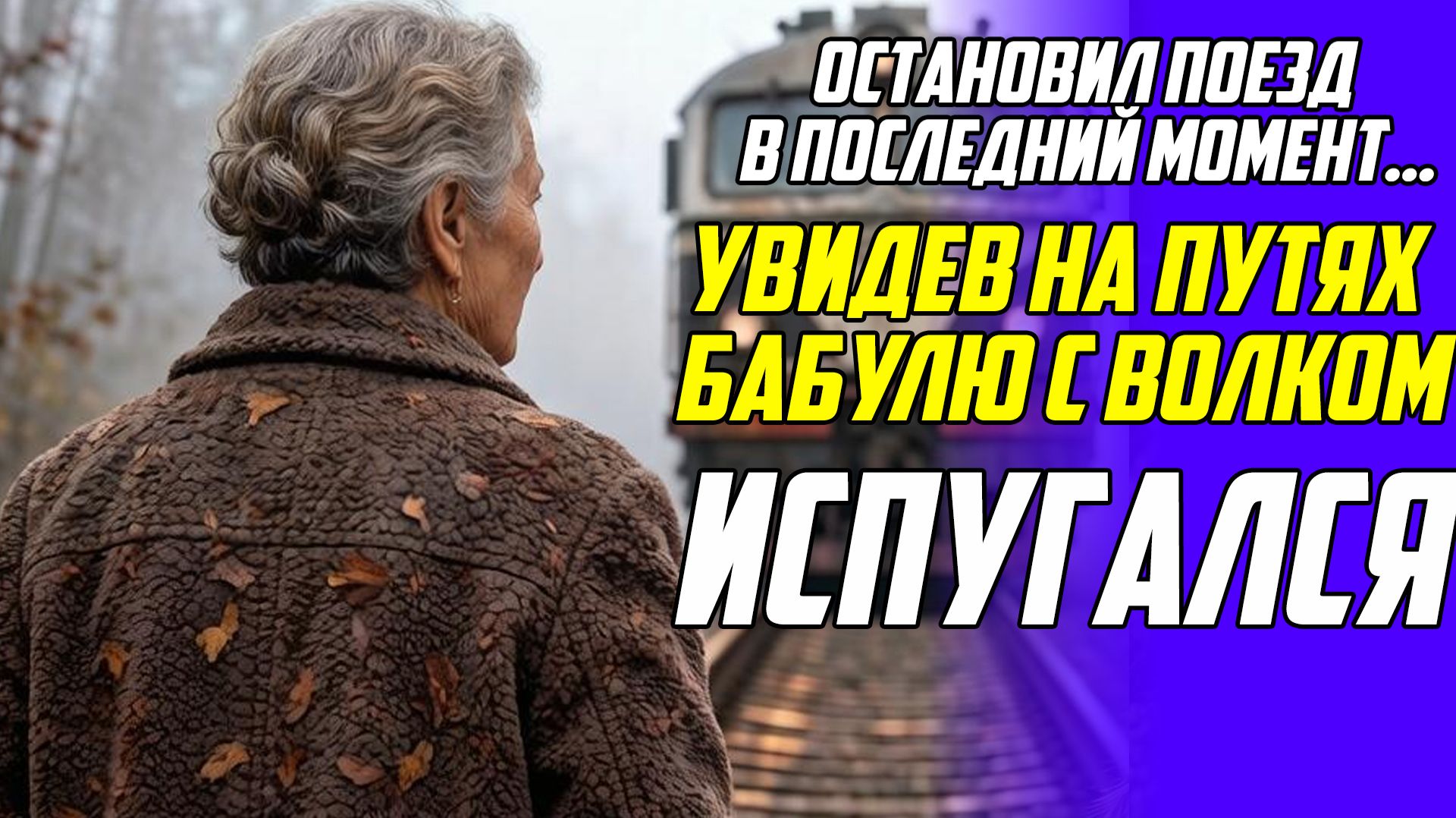 Истории из жизни! Старушка с волком на железнодорожных путях Аудио Рассказы, Истории
