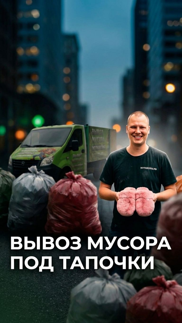 ВЫВОЗ МУСОРА ПОД ТАПОЧКИ