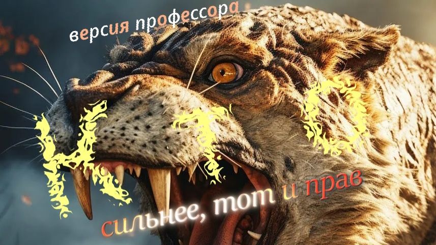 Кто сильнее, тот и прав - Саблезубый тигр feat Дмитрий Филипишин (*версия профессора)