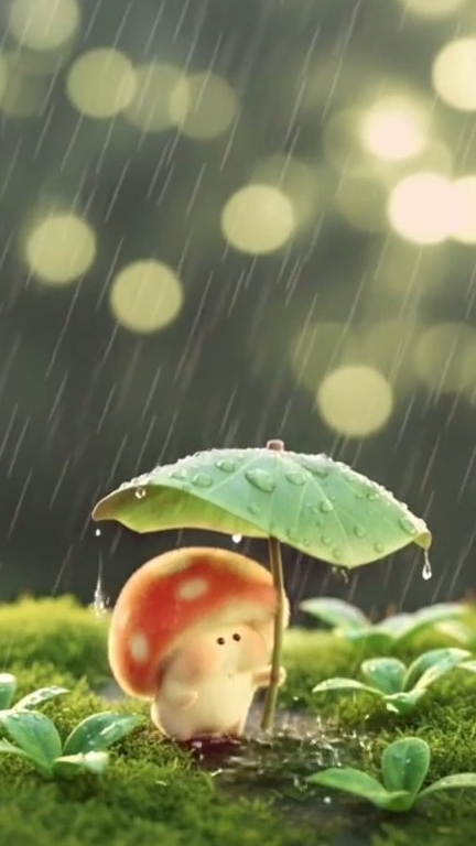 Дождливое очарование 🌧️🍄