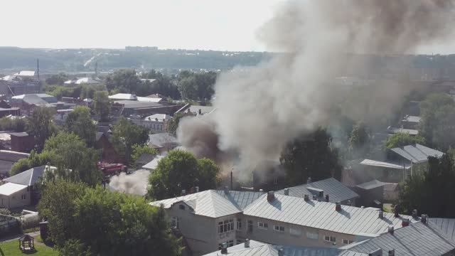 Пожар в частном секторе города Кунгур