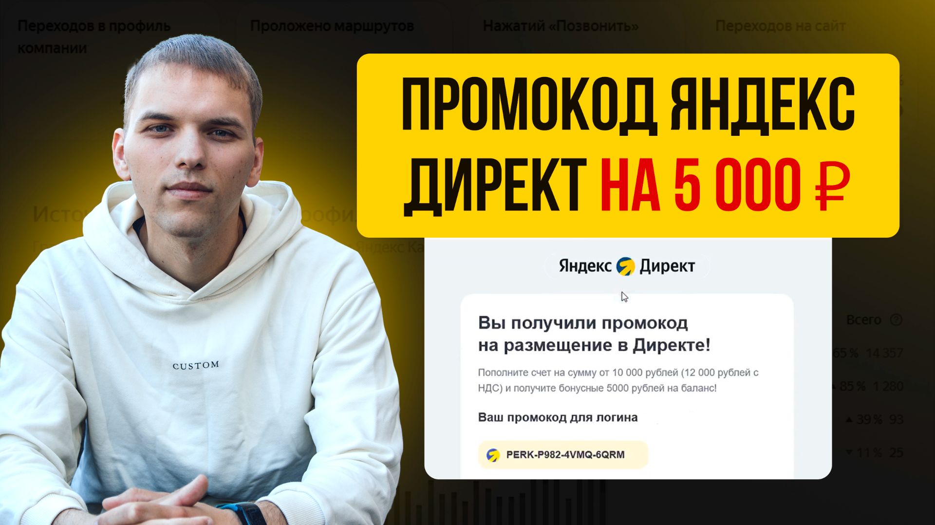 Промокод Яндекс Директ для новых клиентов. Промокод на рекламу в Яндекс Директ
