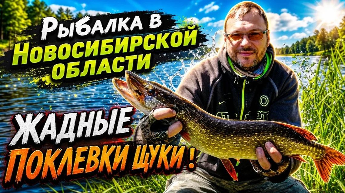 Жадные поклевки щуки в начале лета. Рыбалка в Новосибирске и области!