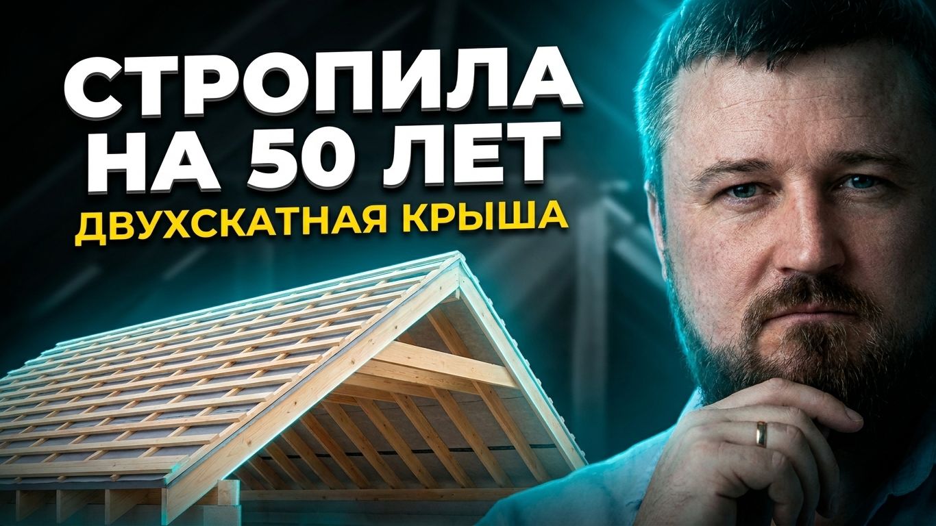 Стропильная система двускатной крыши - Монтаж, Устройство, Крепление