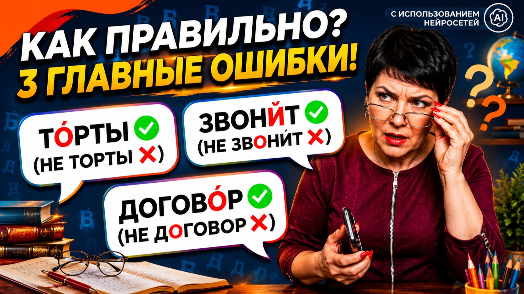 Как правильно ставить ударения: 3 главные ловушки русского языка | День филолога