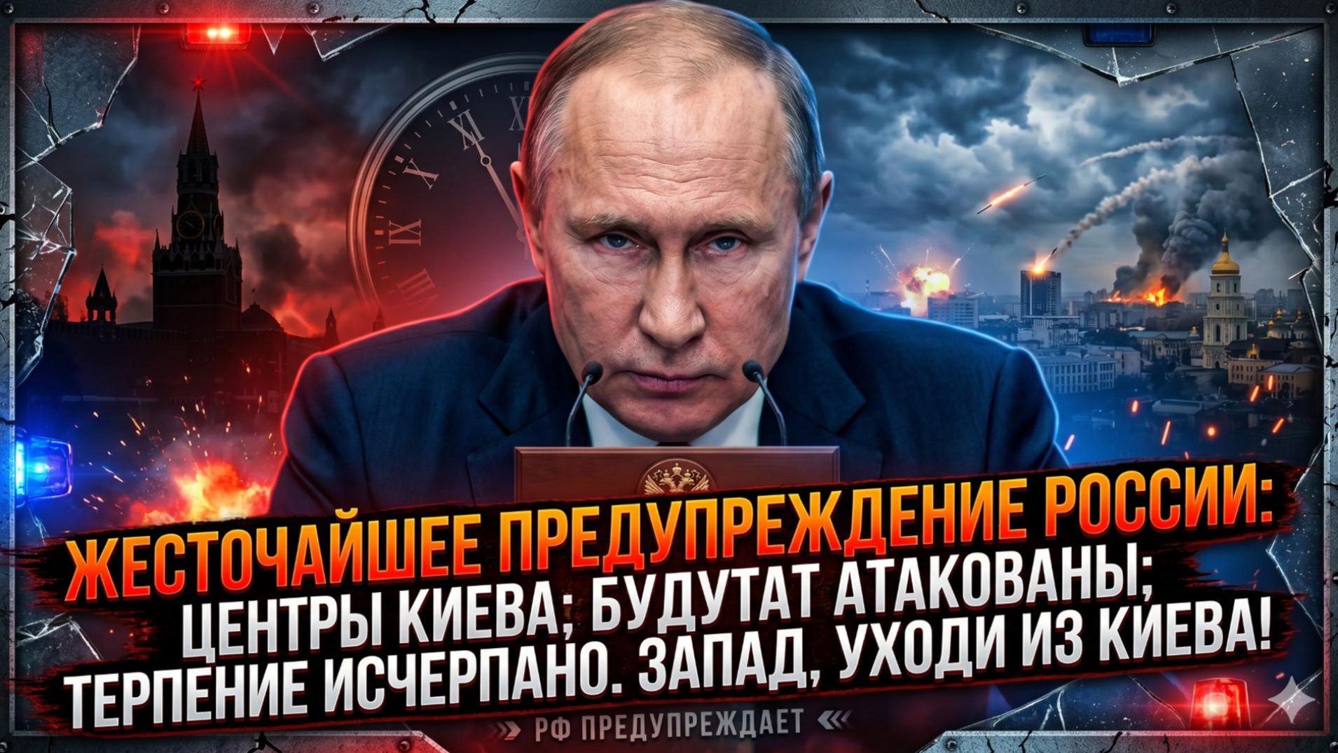 💀Меркурис | «Терпение лопнуло»: Россия уничтожит центры управления Киева - Запад, убирайтесь сейчас