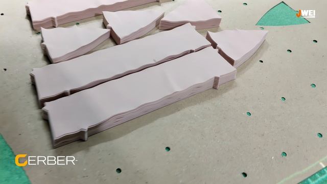 Высокоскоростной раскрой ткани для фитнеса в 20 слоев | ЧПУ станок JWEI CBP