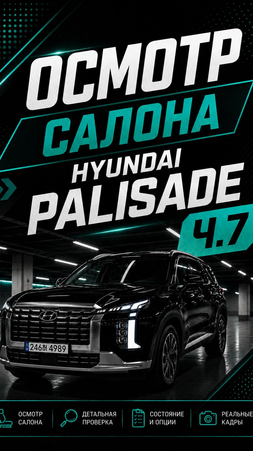 Hyundai Palisade из Кореи  осмотр салона перед покупкой. Часть 12.  Задний ряд сидений