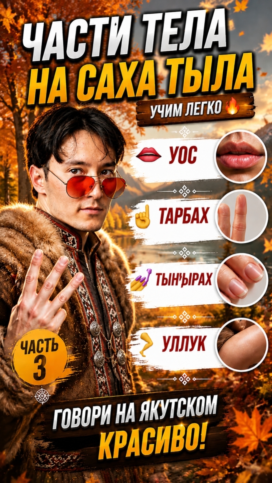 💣 ЧАСТИ ТЕЛА НА САХА ТЫЛА 😳 ЧАСТЬ 3 — РУКИ И ЛИЦО 👀 А ты знал эти слова на саха тыла? 😳