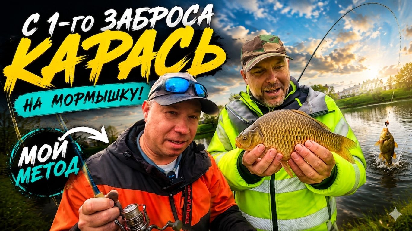 КАРАСЬ С 1-ГО ЗАБРОСА! Новичок ОБАЛДЕЛ 🔥 Мой СЕКРЕТНЫЙ МЕТОД | мормышинг