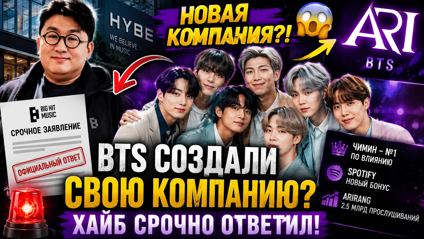 😱🔥 BTS запускают свою компанию? Хайб срочно раскрыл правду!