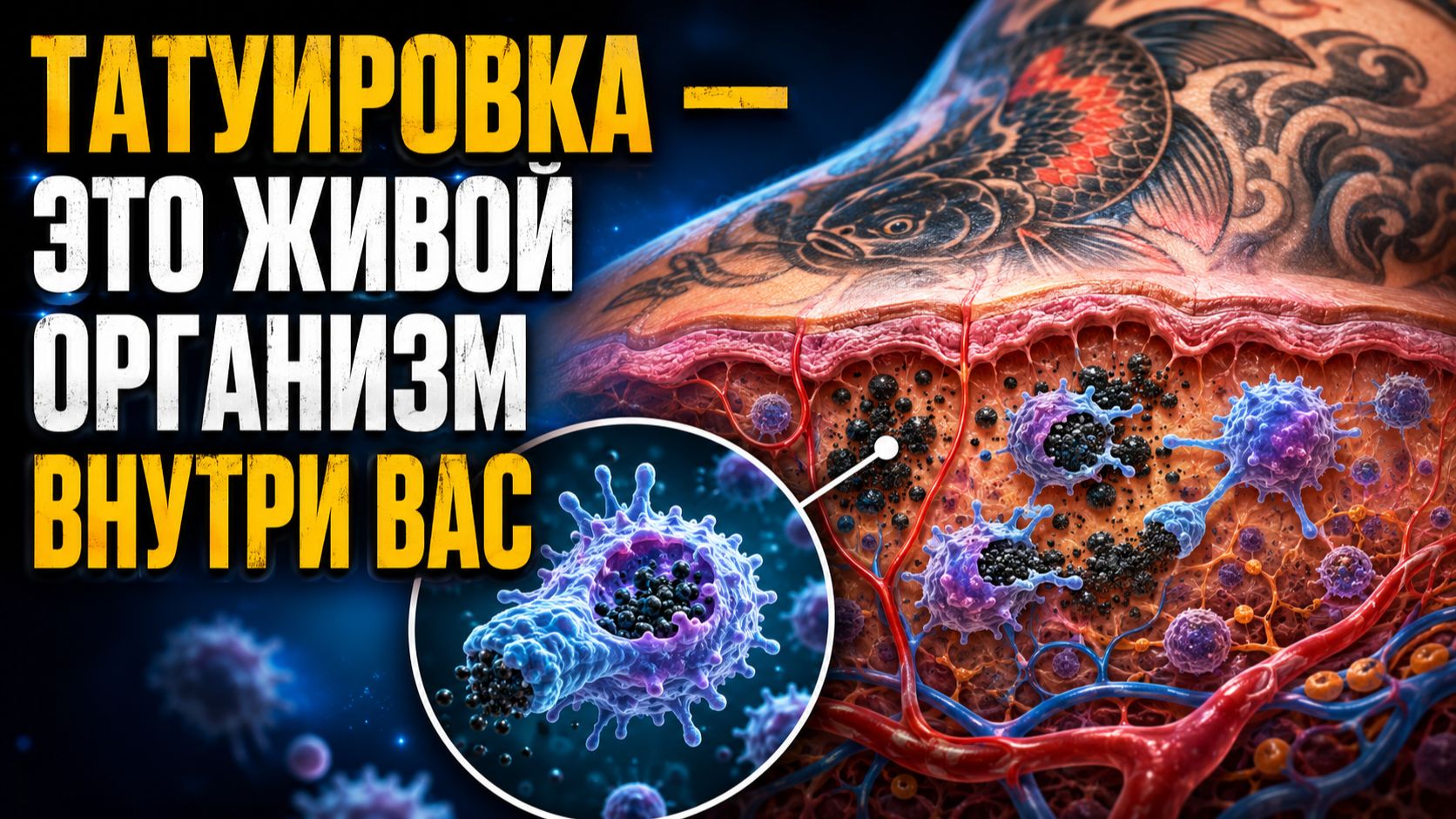 Твоя татуировка буквально живёт внутри иммунной системы