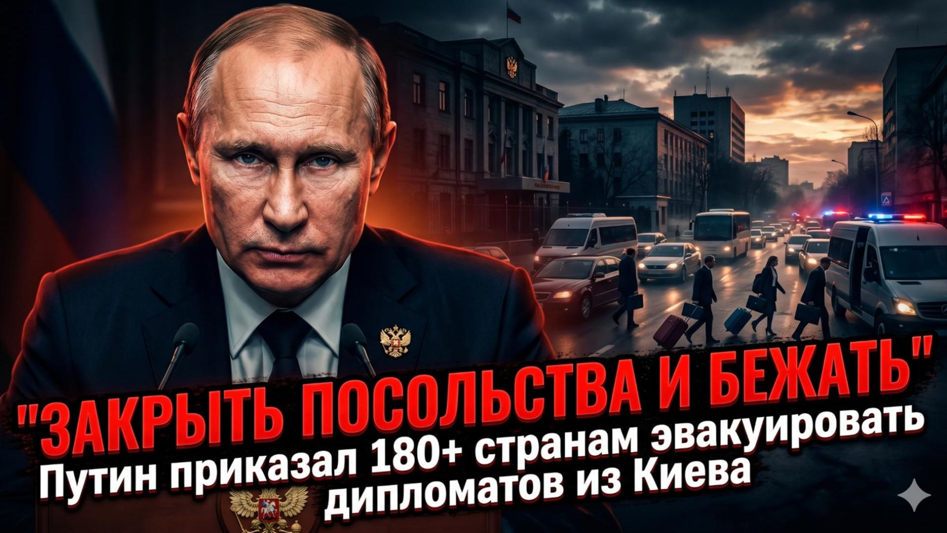 🔥 СРОЧНО: «Закрывайте посольства и улетайте!» Путин обратился к 180 странам