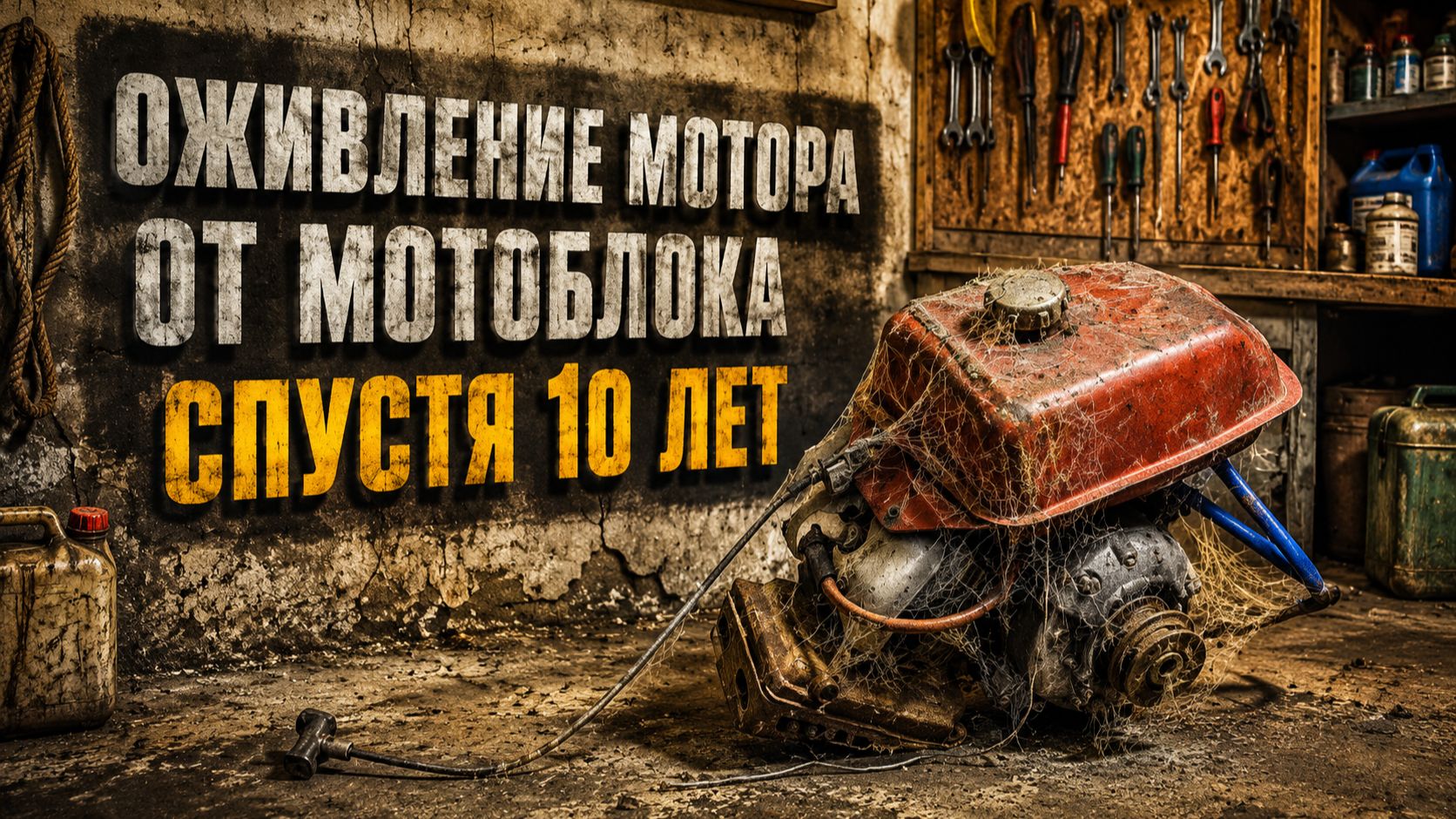 ОЖИВЛЕНИЕ МОТОРА ОТ МОТОБЛОКА СПУСТЯ 10 ЛЕТ