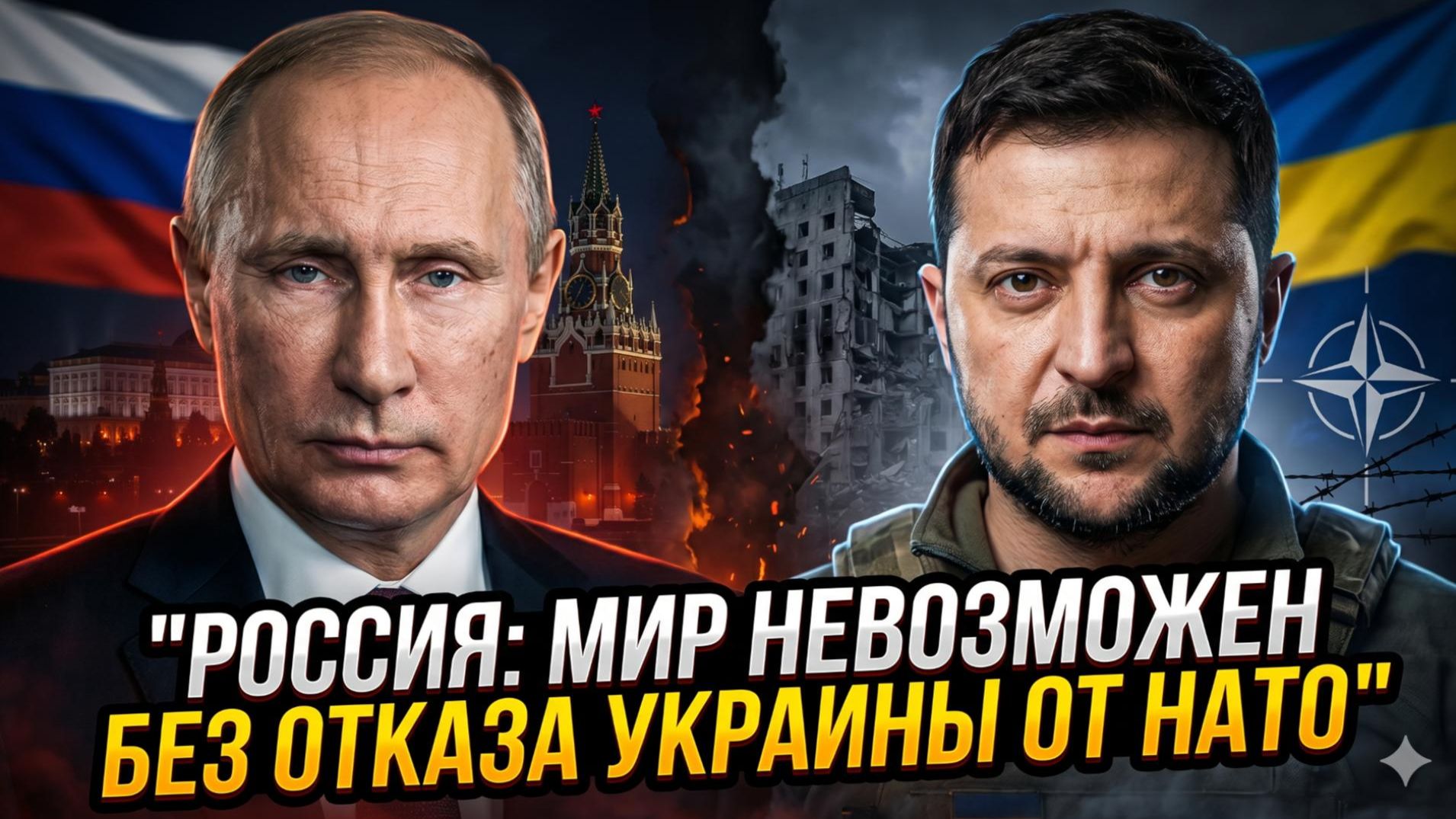 🚨Себастиан Сас | Россия назвала условие мира: Украина должна забыть о НАТО навсегда