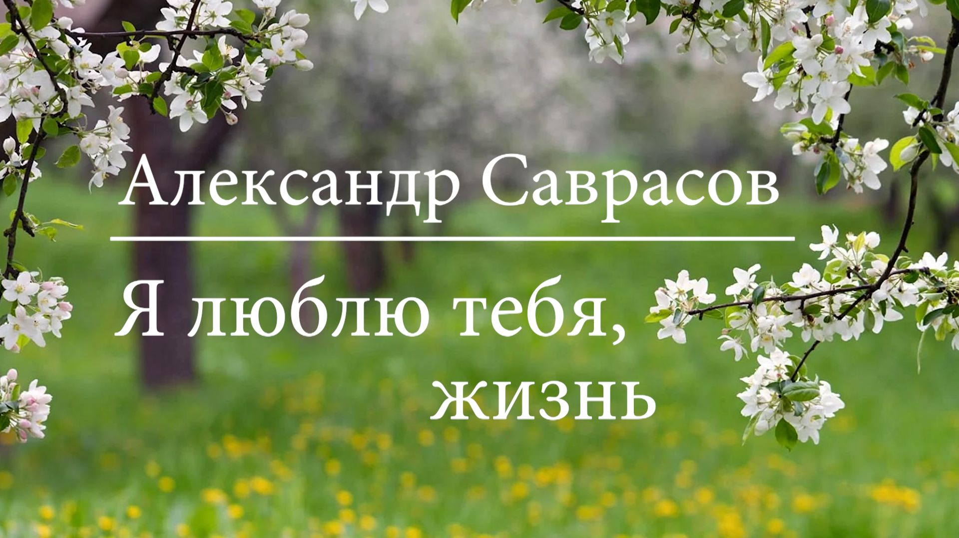 Я люблю тебя, жизнь - Александр Саврасов