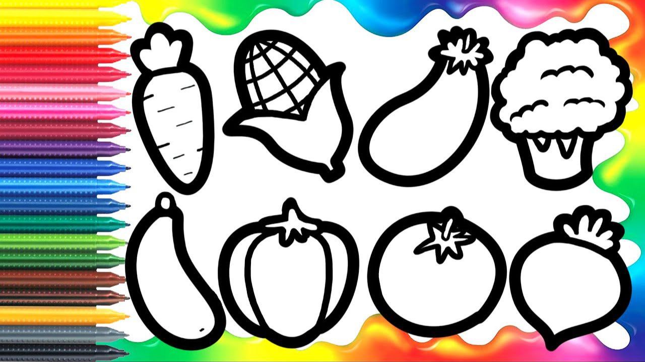 Мультик для детей-Как нарисовать овощи