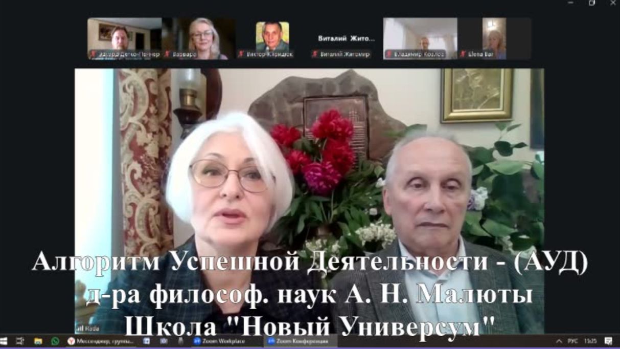 Алгоритм Успешной Деятельности Самоорганизации- Круглый стол Школы Новый Универсум А.Н. Малюты. Ч.2.