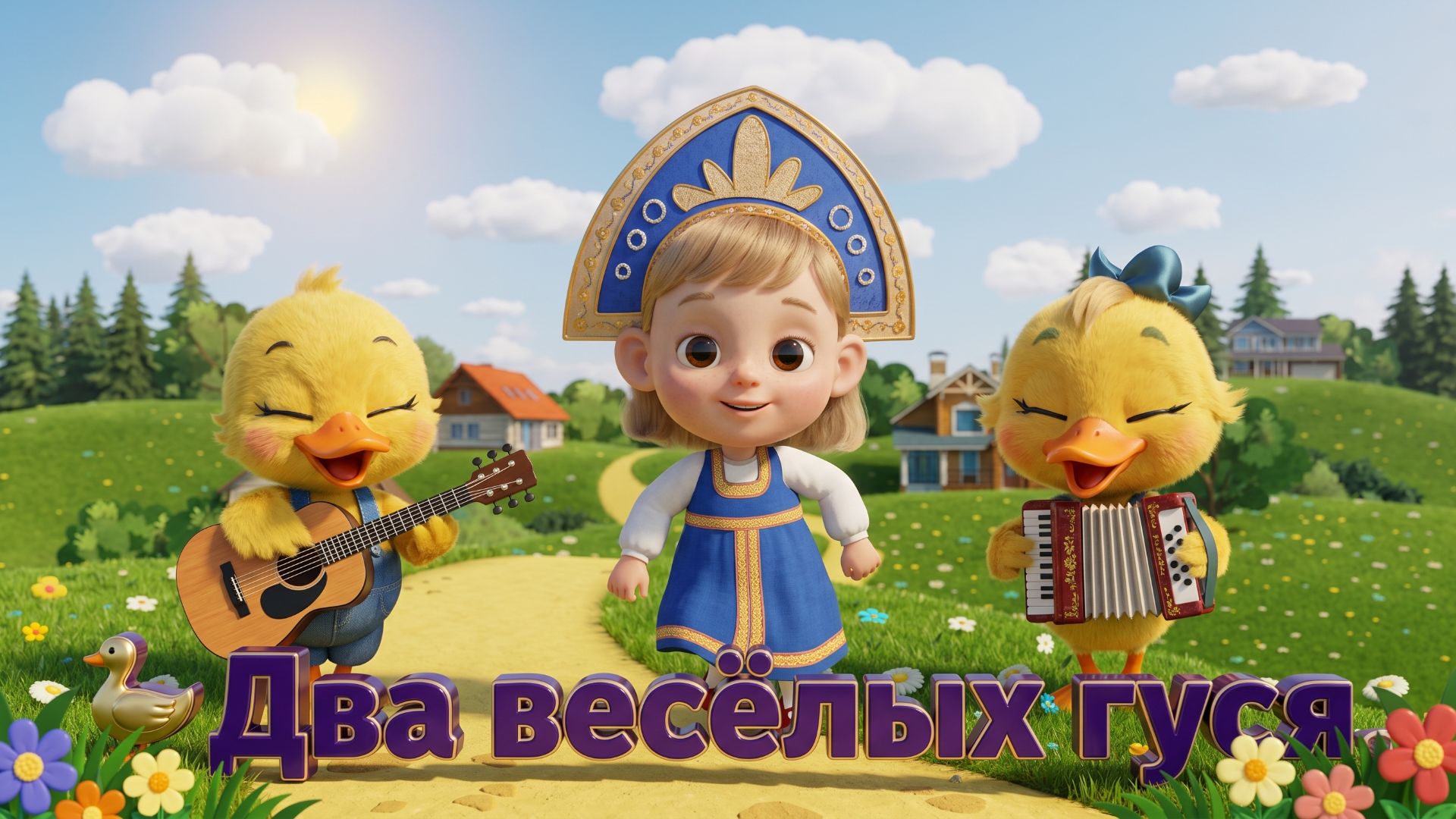🐰 Песни для детей. 🦆 Два весёлых гуся. ♫ Весёлая песня для детей!