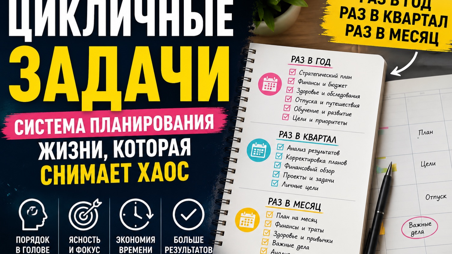 Цикличные задачи: система планирования жизни, которая снимает хаос#планирование#планированиежизни