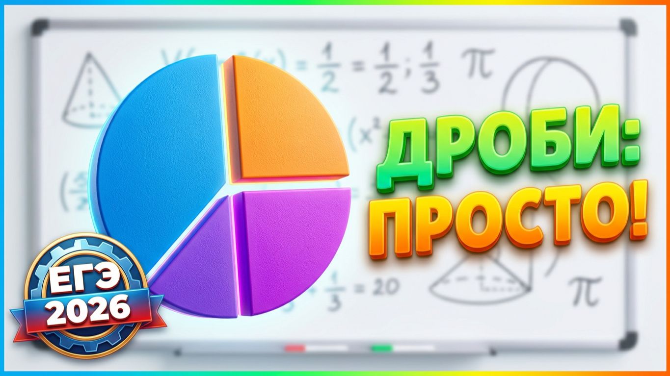 Обыкновенные дроби. Действия с обыкновенными дробями. Сокращение дробей ЕГЭ 2026 математика Урок #3