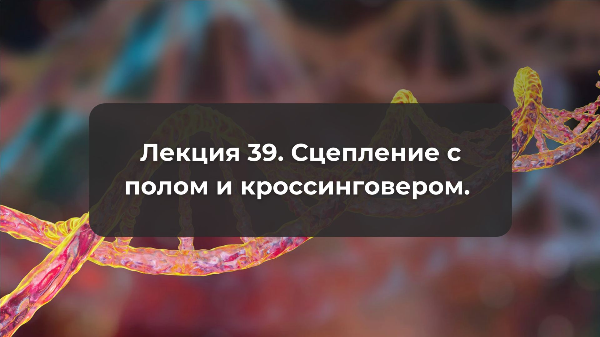 Лекция 39. Сцепление с полом с кроссинговером