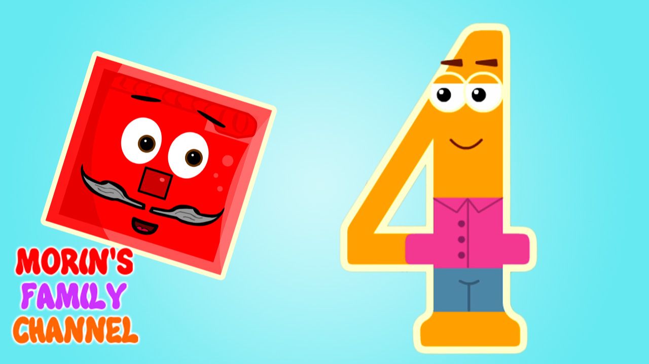 Изучаем цифру 4 || ЧЕТЫРЕ || Развивающие мультики для детей 0-5 лет.