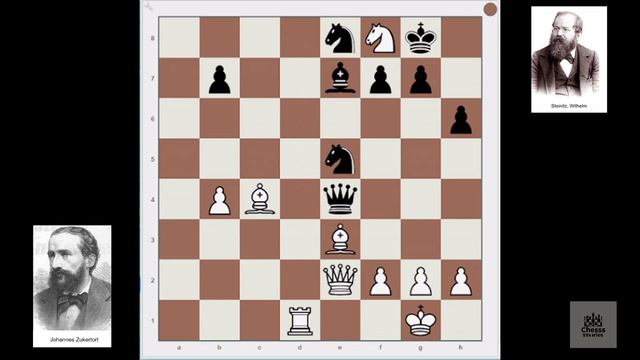 Zuckertort -  Steinitz (17st game of the match) 1886